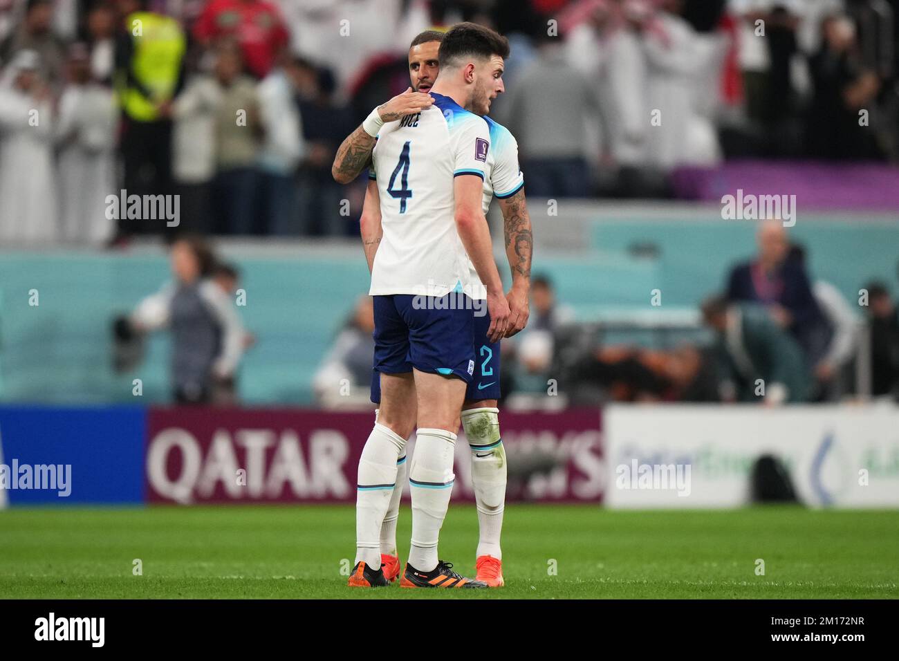 Declan Rice and Kyle Walker of England during the FIFA World Cup Qatar ...