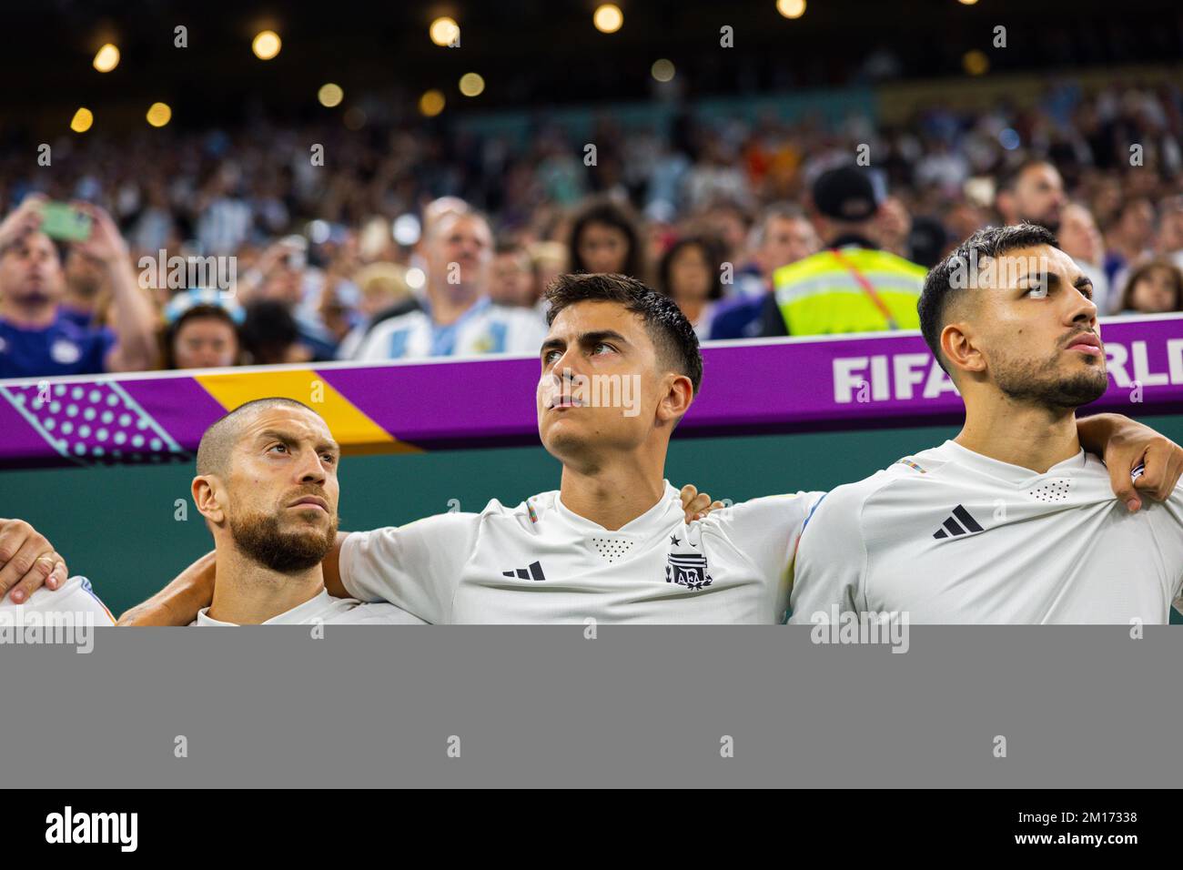 LUSAIL, - DECEMBER 09: Argentina forward Paulo Dybala stands for the ...