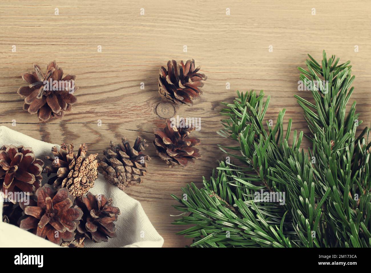 Zero waste and eco friendly christmas concept. Natural decorations and ...