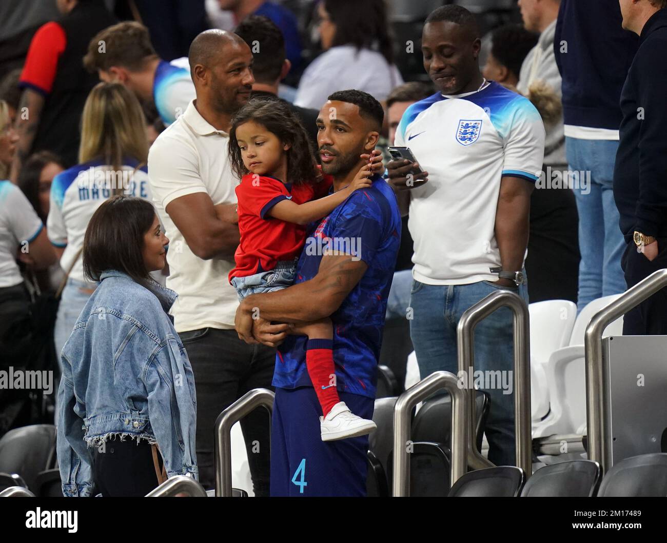 England's Callum Wilson with friends and family following defeat in the ...