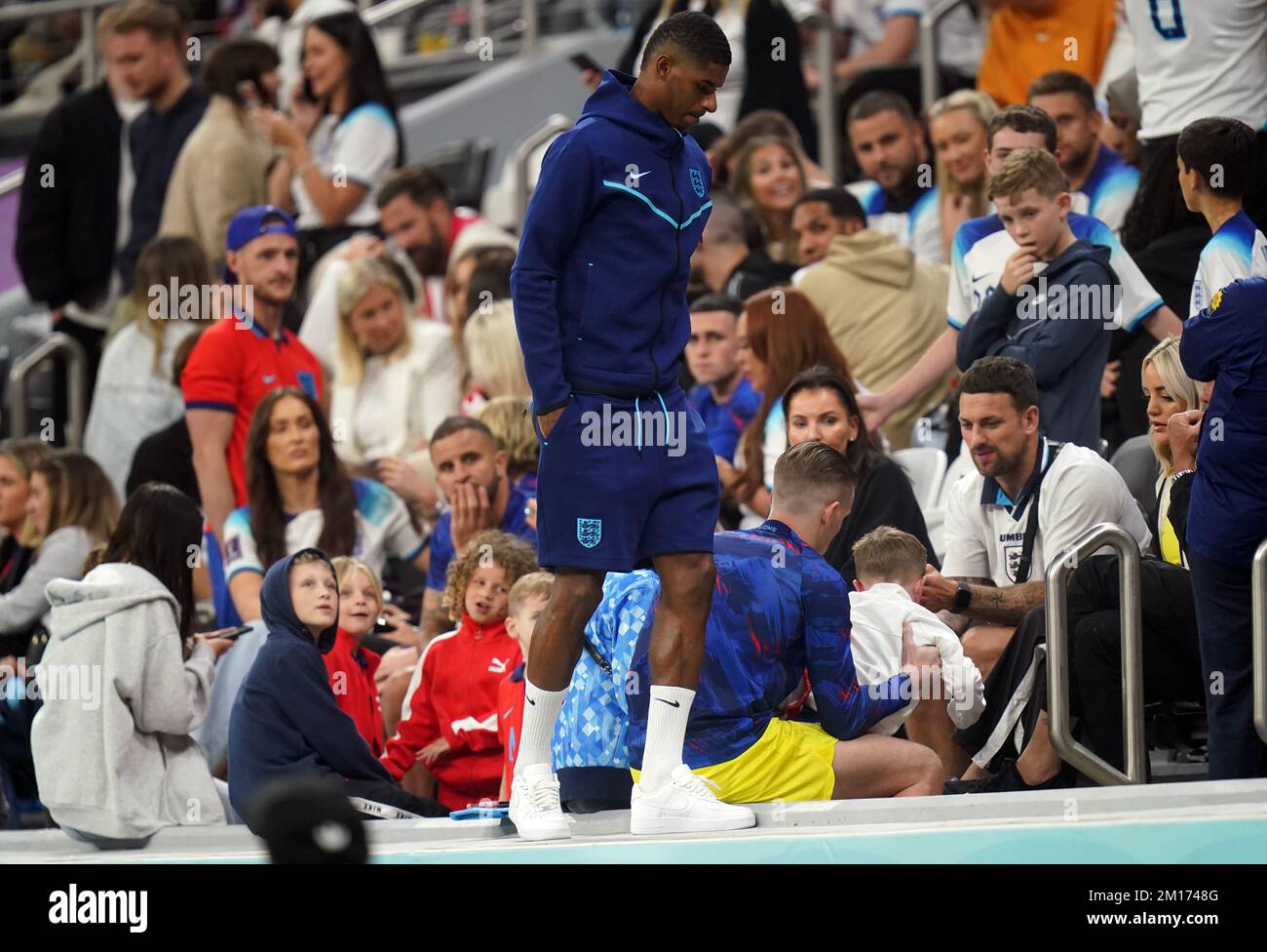 England's Marcus Rashford with friends and family following defeat in ...