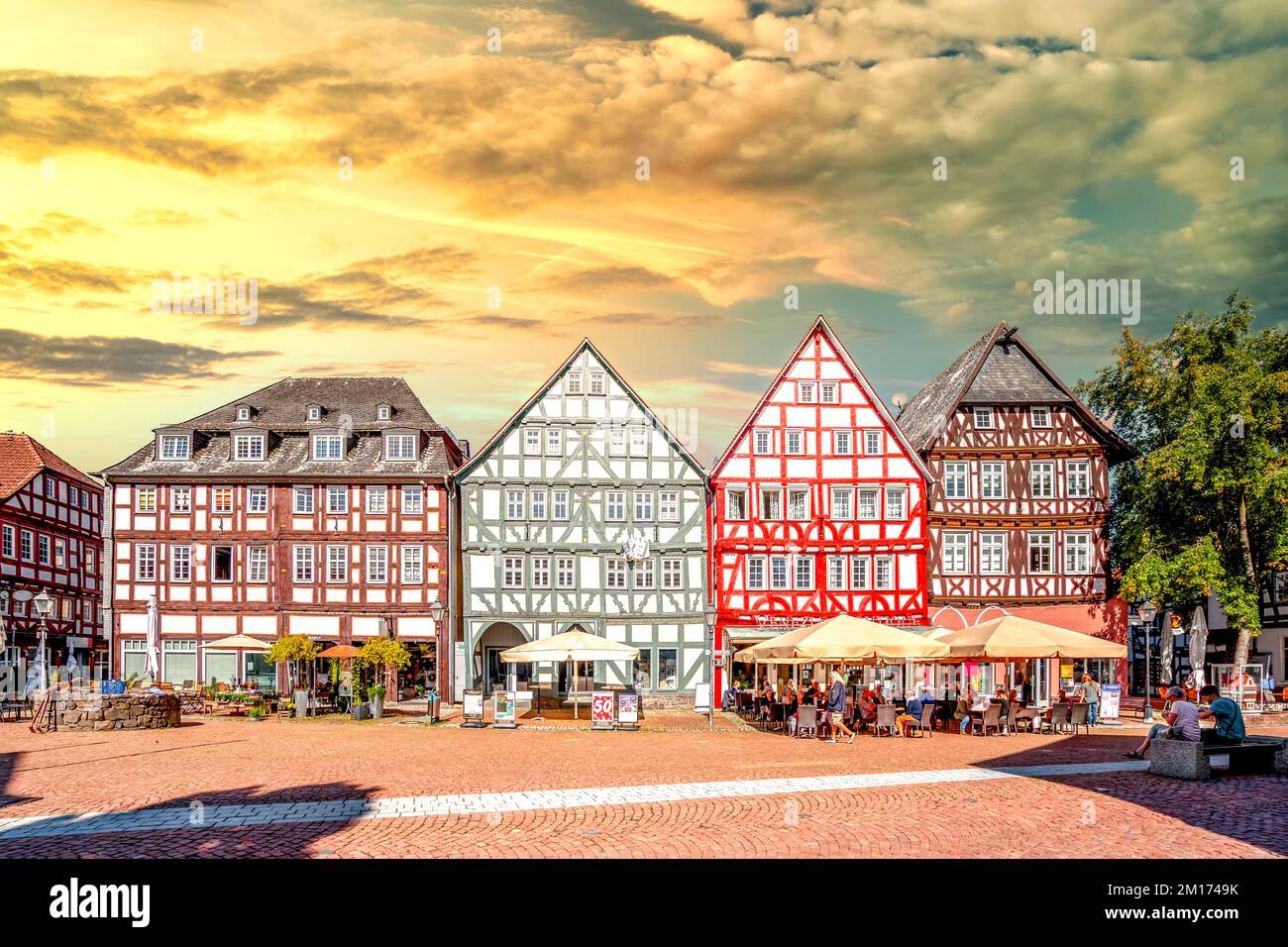 Old city of Gruenberg, Hessen, Germany Stock Photo - Alamy