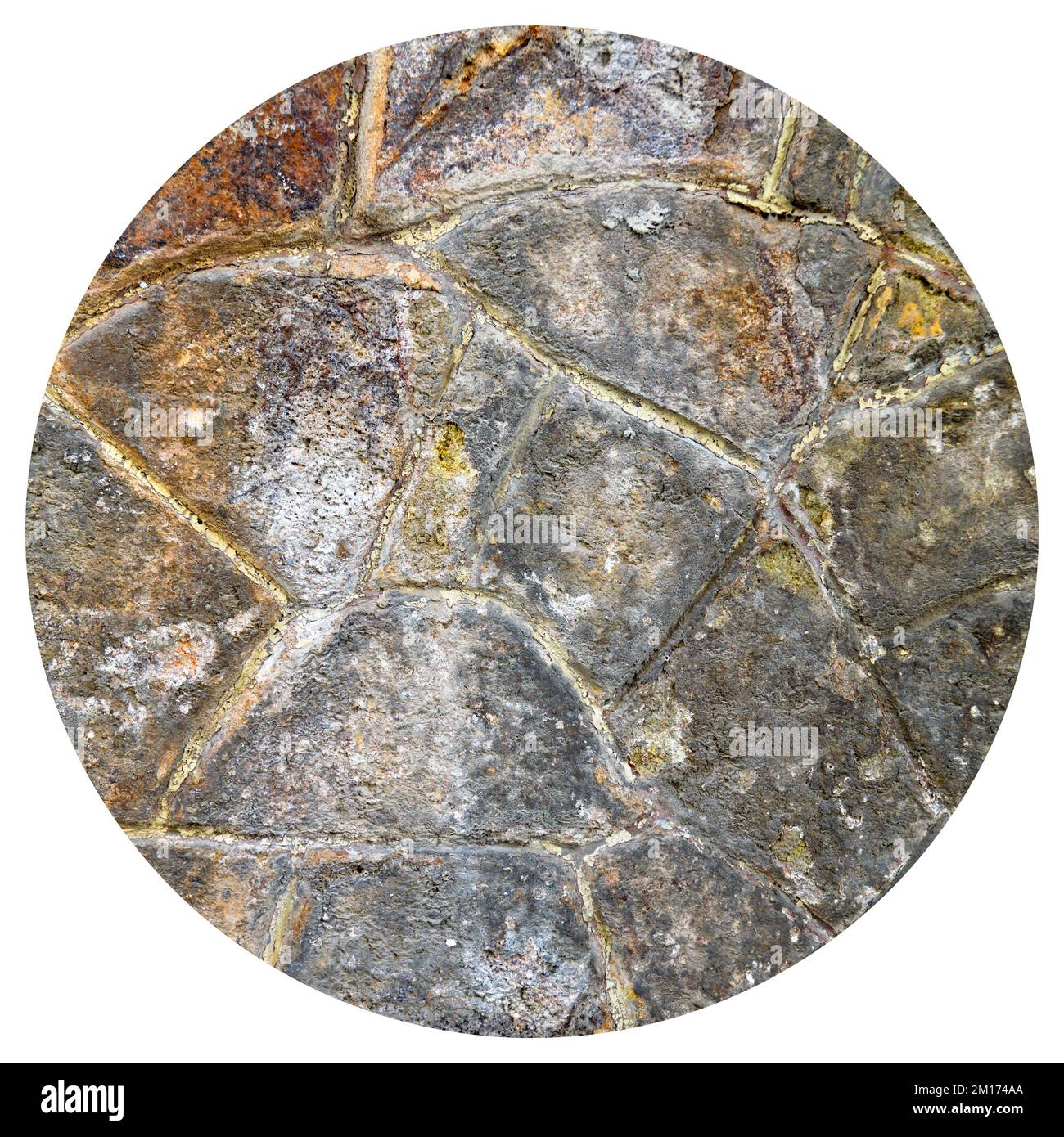 Sturdy yellow and beige cut stone wall, good for backgrounds, seamless ...