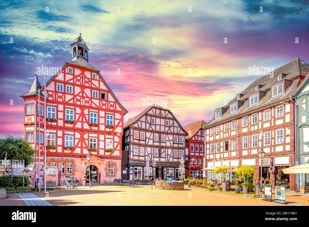 Old city of Gruenberg, Hessen, Germany Stock Photo - Alamy