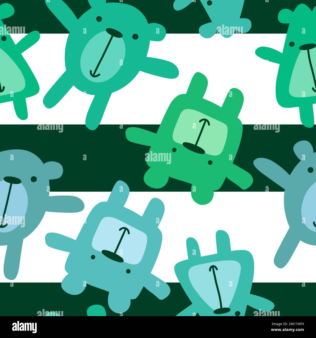 Cartoon toys animals seamless fluffy bears pattern for wrapping paper ...