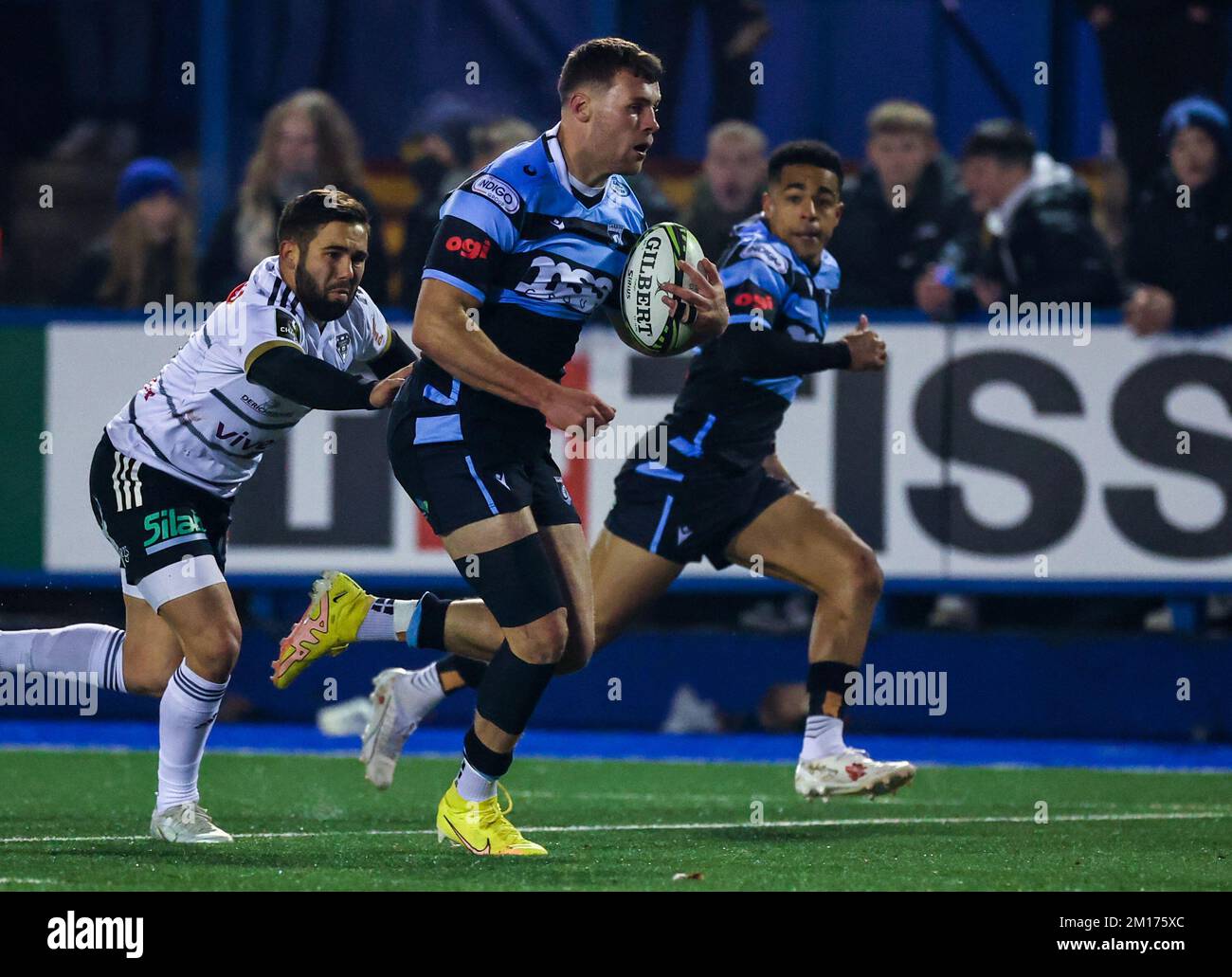 Cardiff Rugby's Mason Grady in action during the EPCR Challenge Cup ...