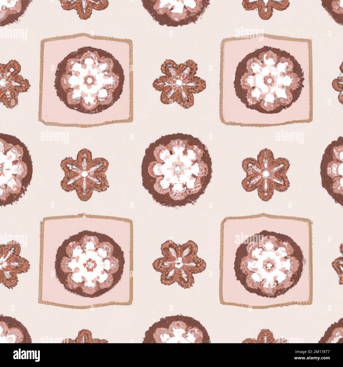 A fashionable fabric swatch illustration with a seamless pattern of ...