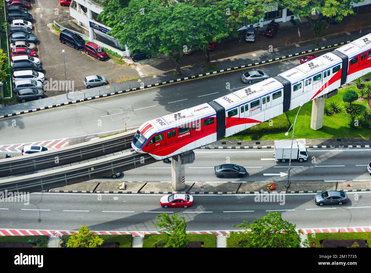 Kuala Lumpur, Malaysia - November 2022: Rapid KL Monorail in the Kuala ...