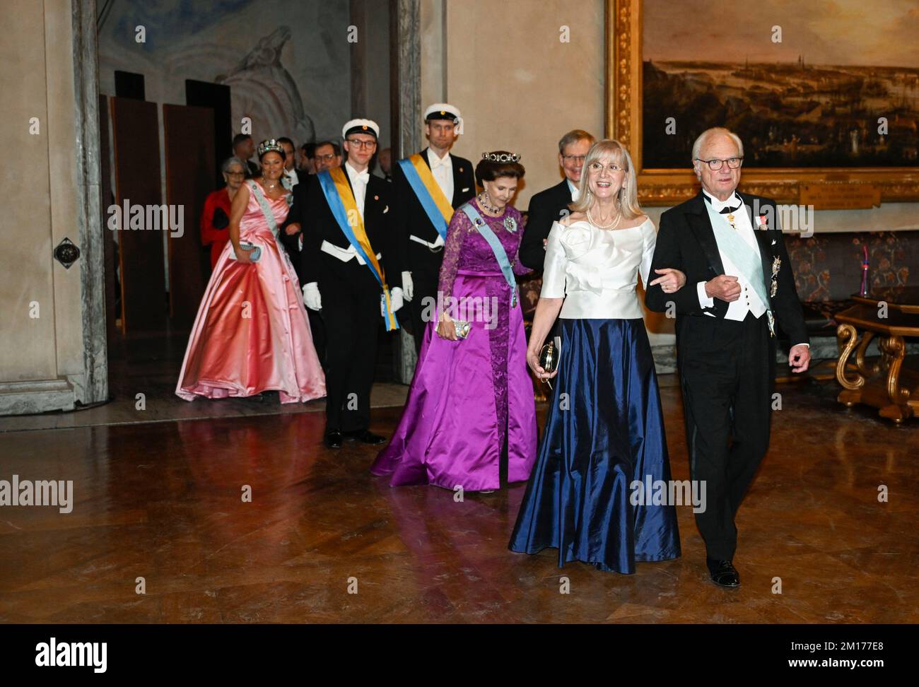 Professor Evi Heldin and King Carl Gustaf during the Nobel Prize ...