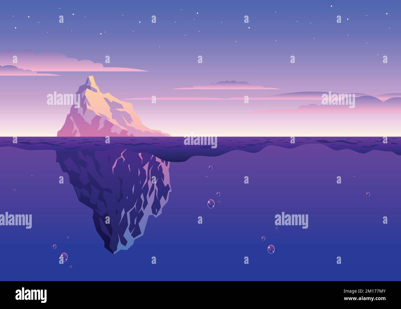 Iceberg Drawing With Color