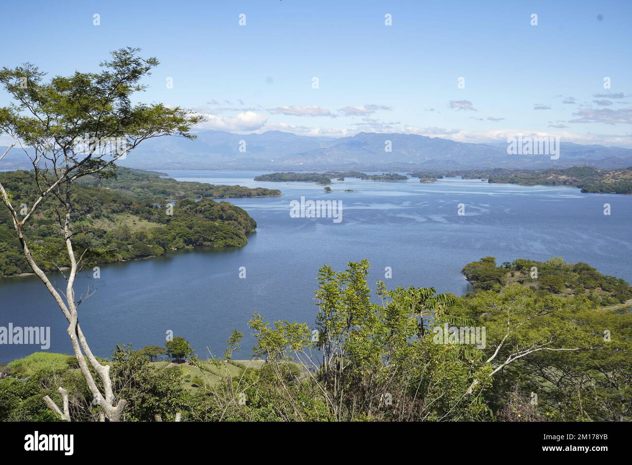 View of the Suchitlan lake in Suchitoto. The Suchitlan Lake is El ...