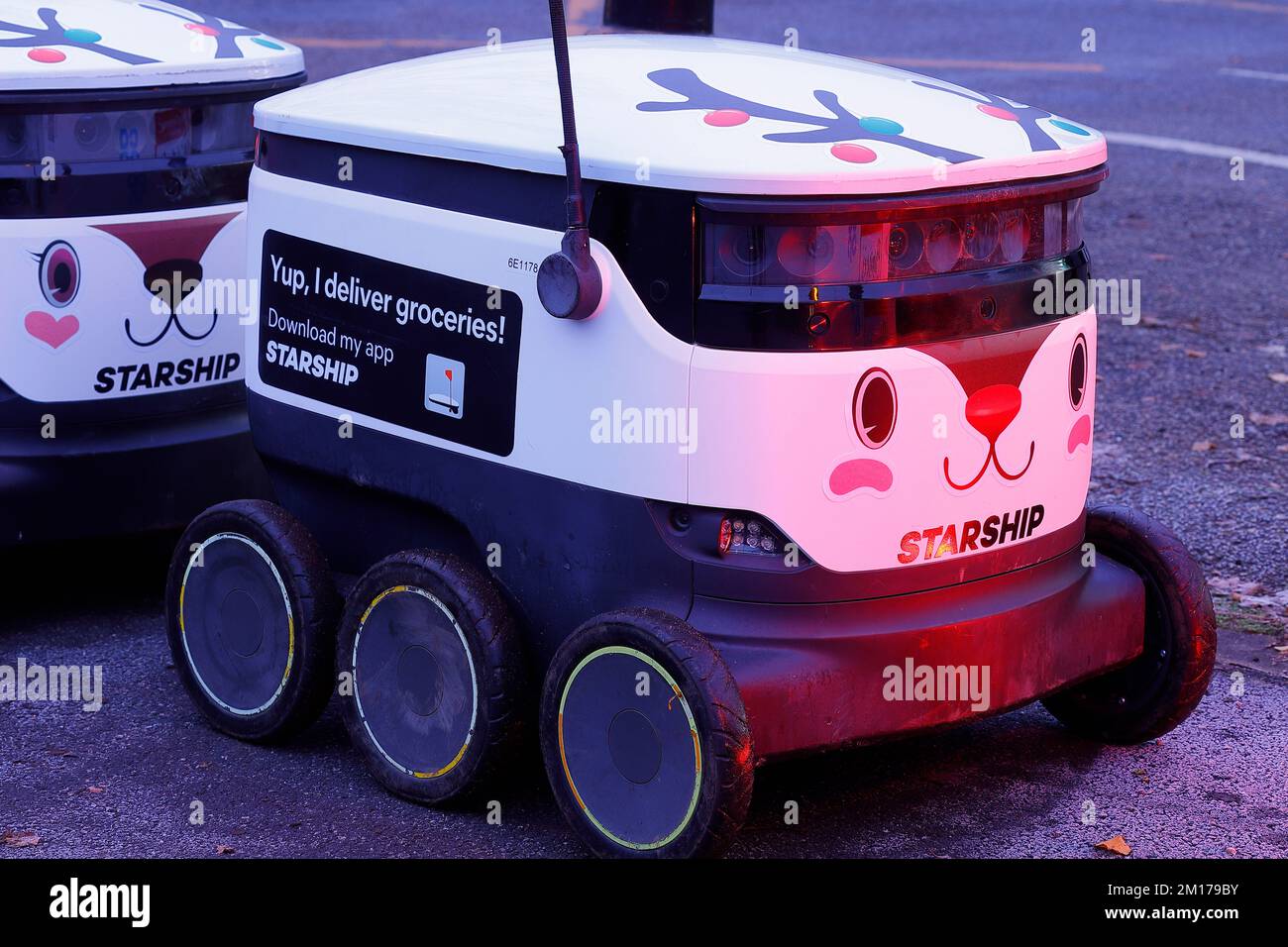Starship Technologies grocery delivery robots decorated as reindeers ...
