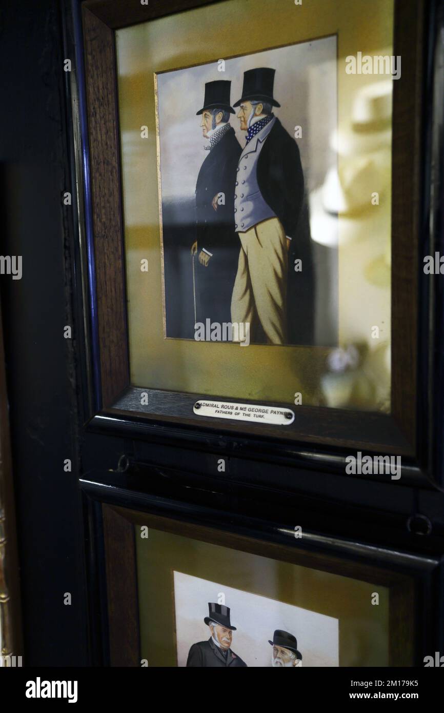 Lock & Co Hatters picture frame with two Gentleman wearing silk top ...