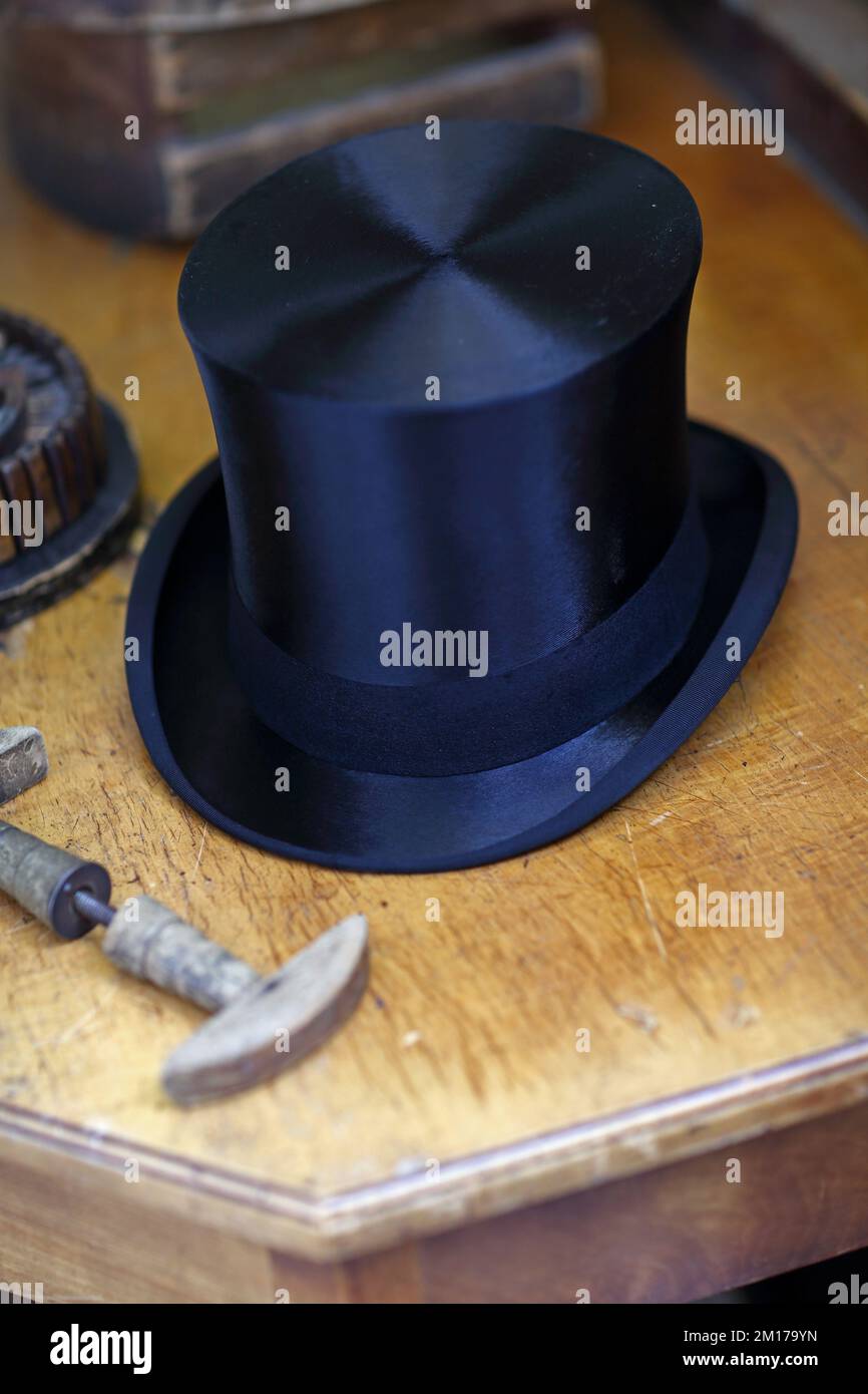 Silk Top Hat at Lock & Co hatters Stock Photo - Alamy