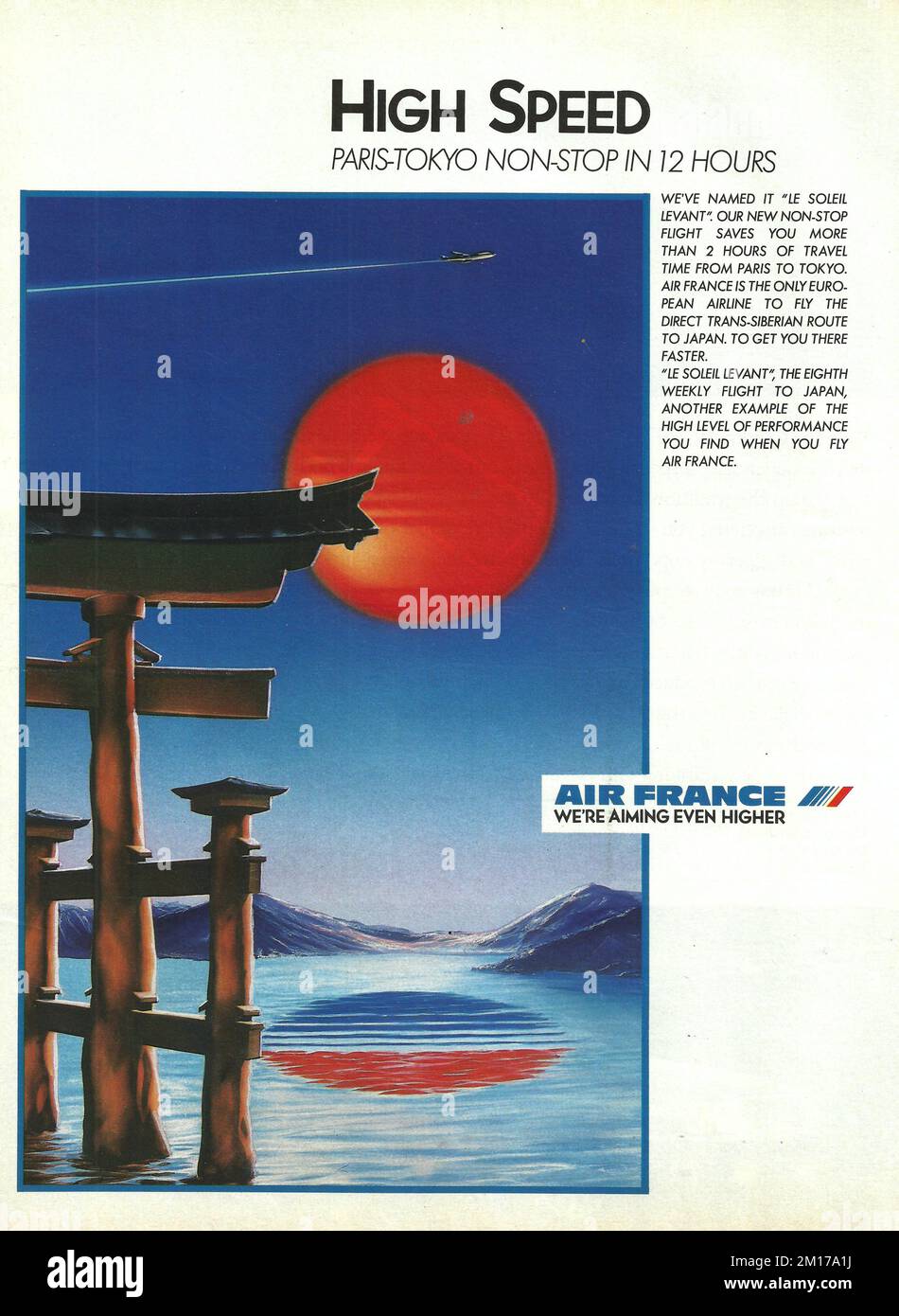 AIr France vintage magazine advertisement Stock Photo - Alamy