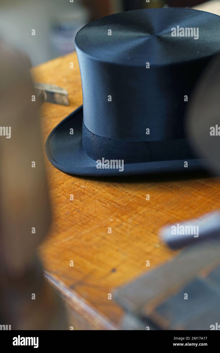 Silk Top Hat at Lock & Co hatters Stock Photo - Alamy