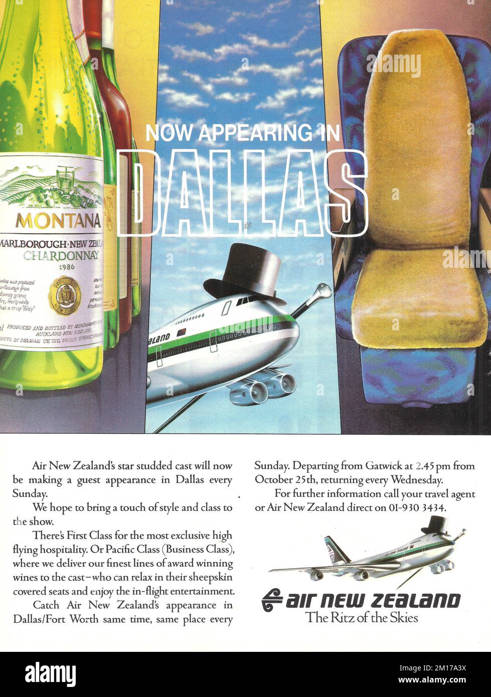 Air New Zealandl vintage magazine advertisement Stock Photo - Alamy