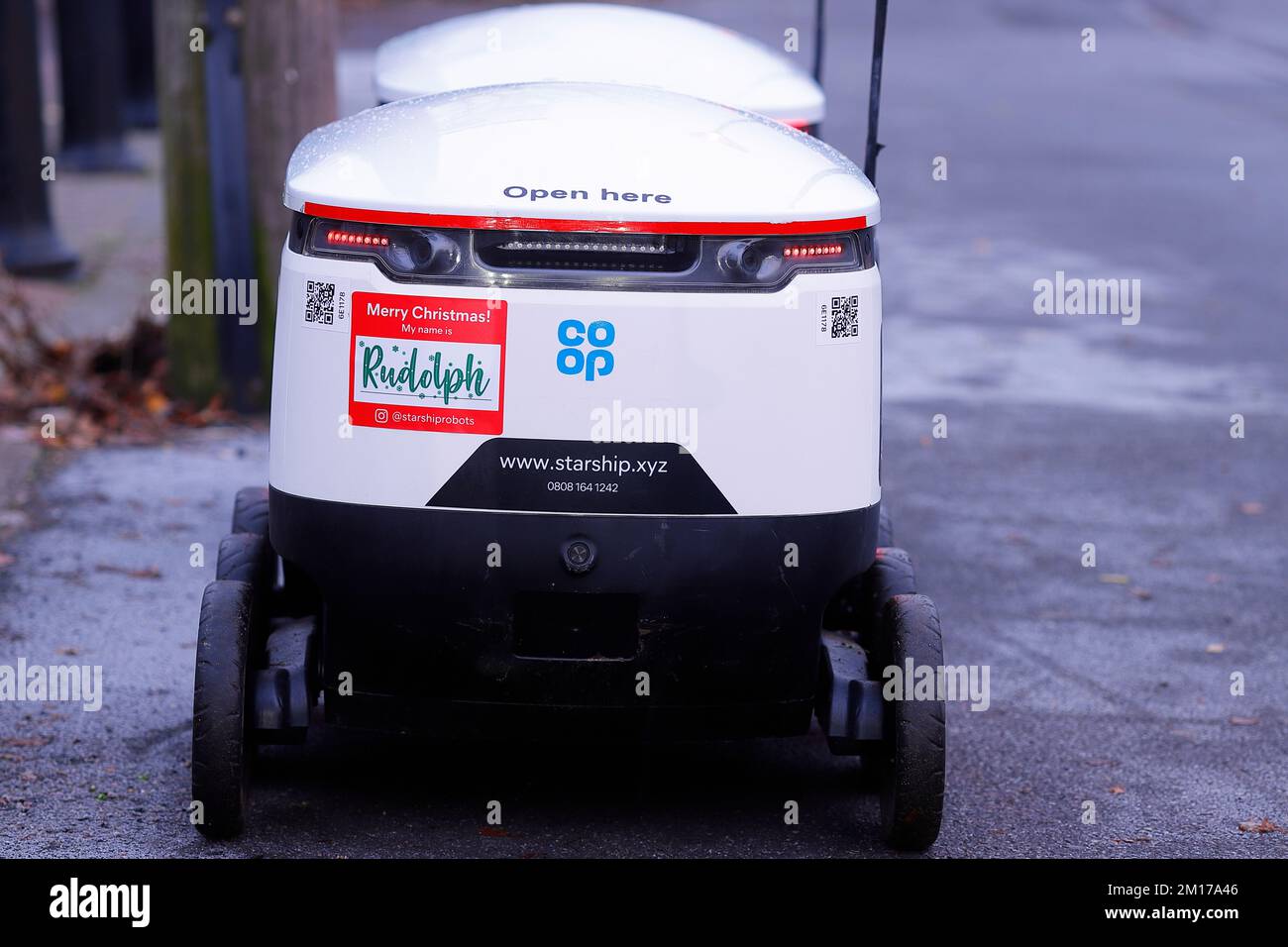 Starship Technologies grocery delivery robots decorated as reindeers ...