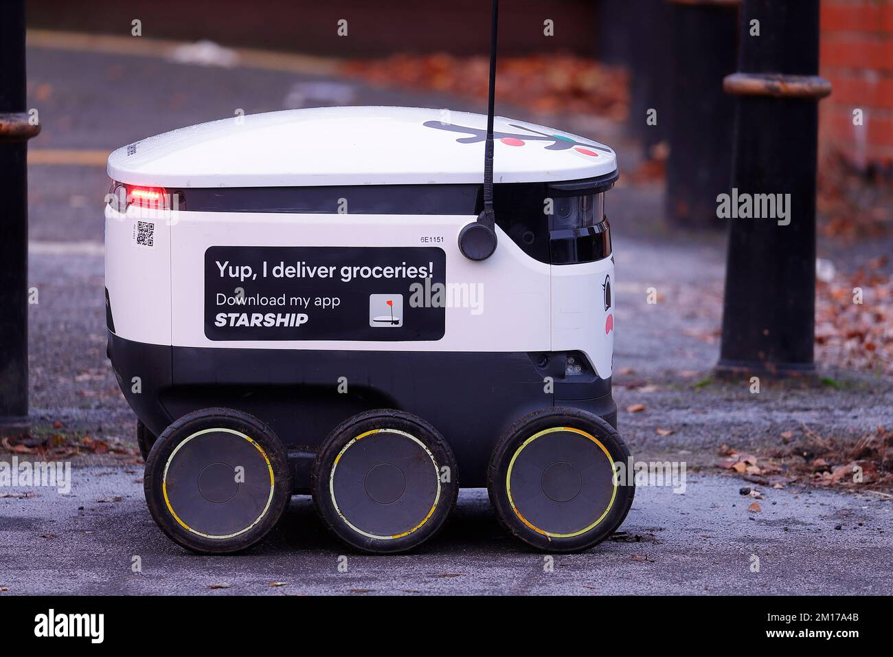 Starship Technologies grocery delivery robots decorated as reindeers ...