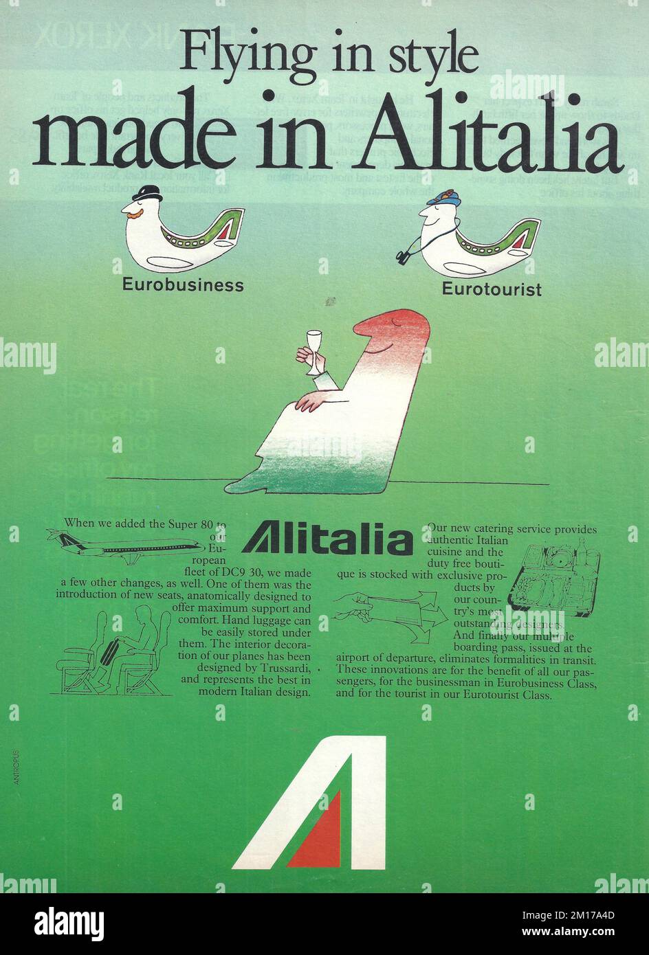 Ailitalia vintage magazine advertisement Italian airlines vintage ...