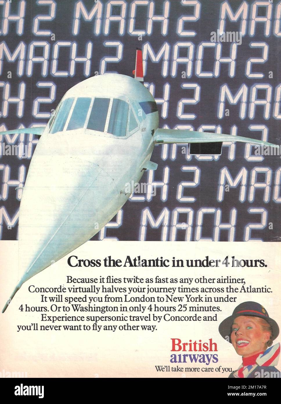 British airways vintage magazine advertisement Stock Photo - Alamy