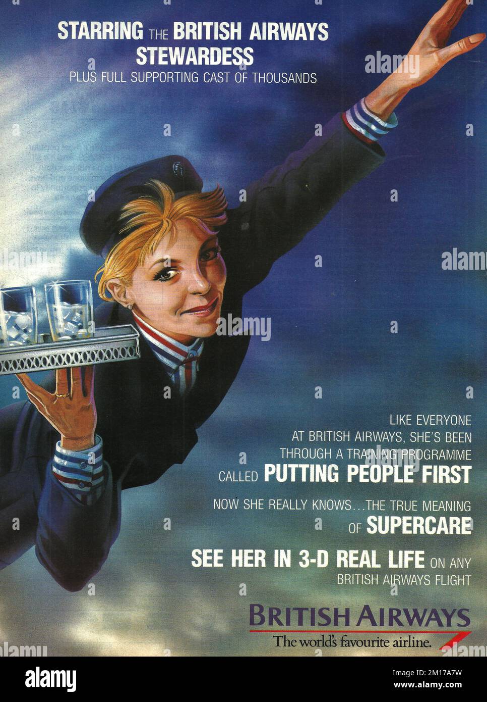 British airways vintage magazine advertisement Stock Photo - Alamy