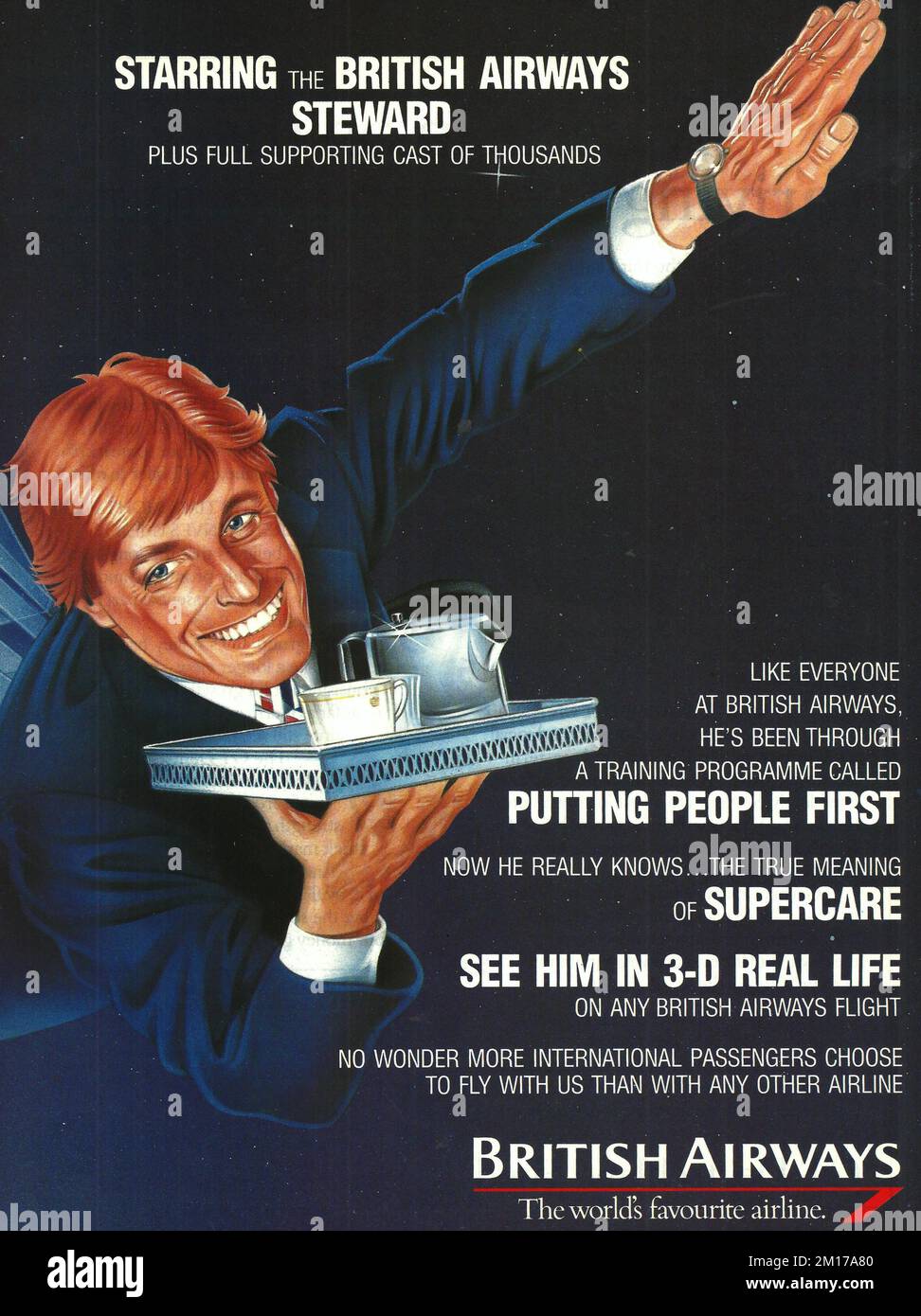 British airways vintage magazine advertisement Stock Photo - Alamy