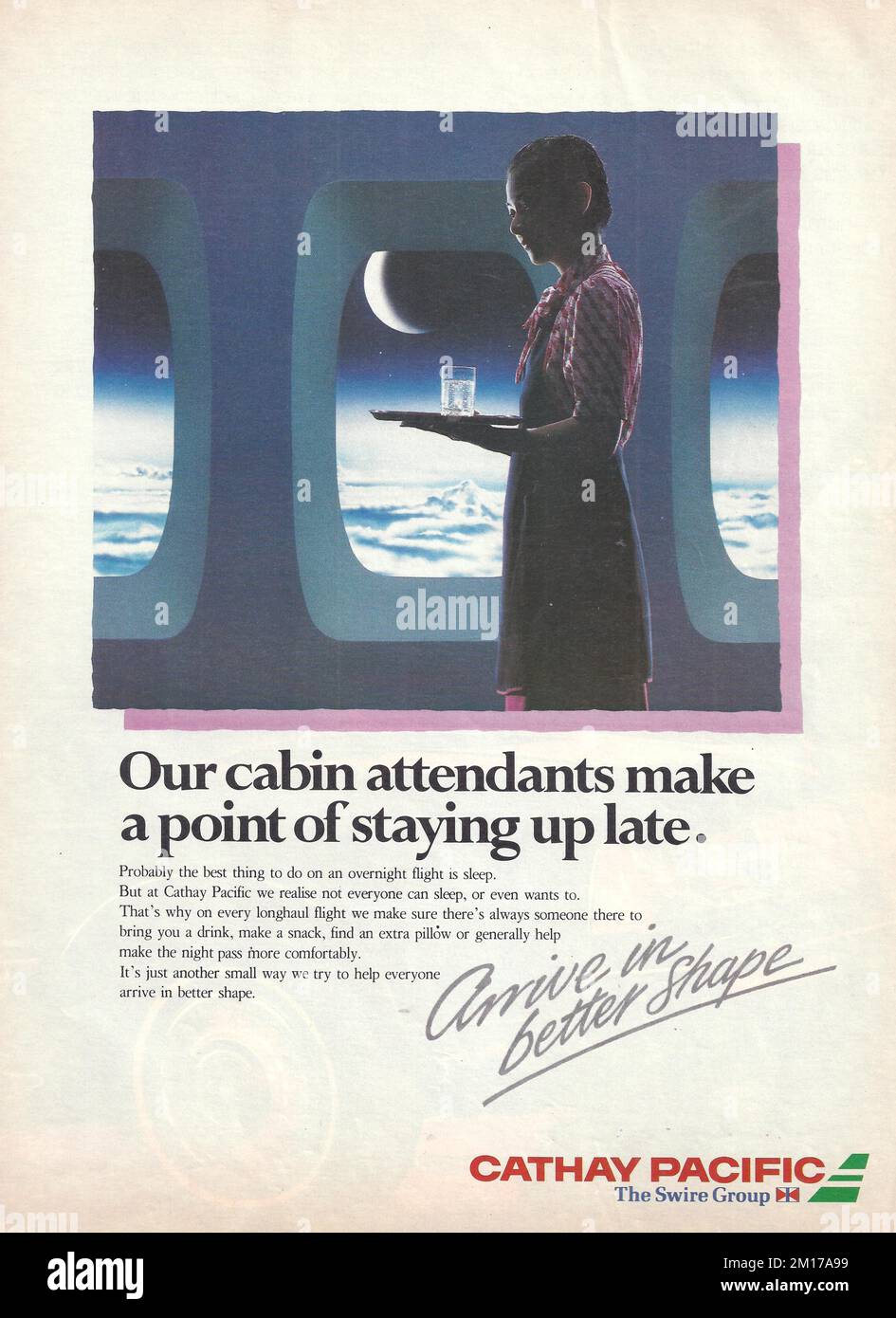 Cathay pacific airlines vintage magazine advertisement Stock Photo - Alamy