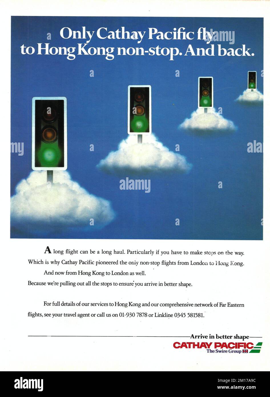 Cathay pacific airlines vintage magazine advertisement Stock Photo - Alamy