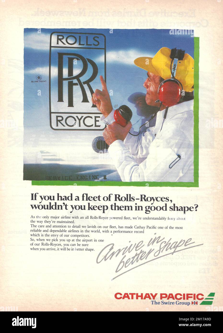 Cathay pacific airlines vintage magazine advertisement Stock Photo - Alamy