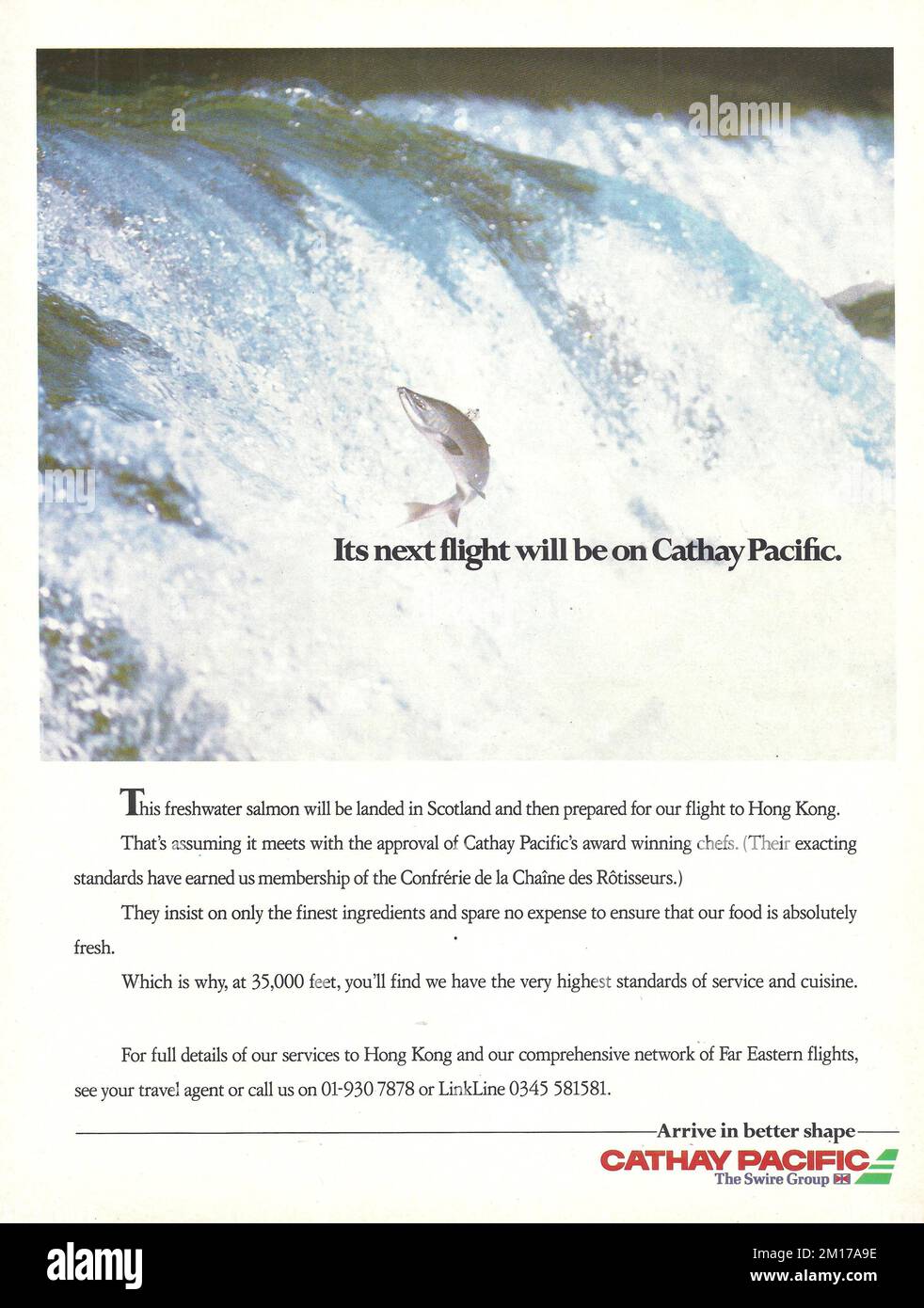 Cathay pacific airlines vintage magazine advertisement Stock Photo - Alamy