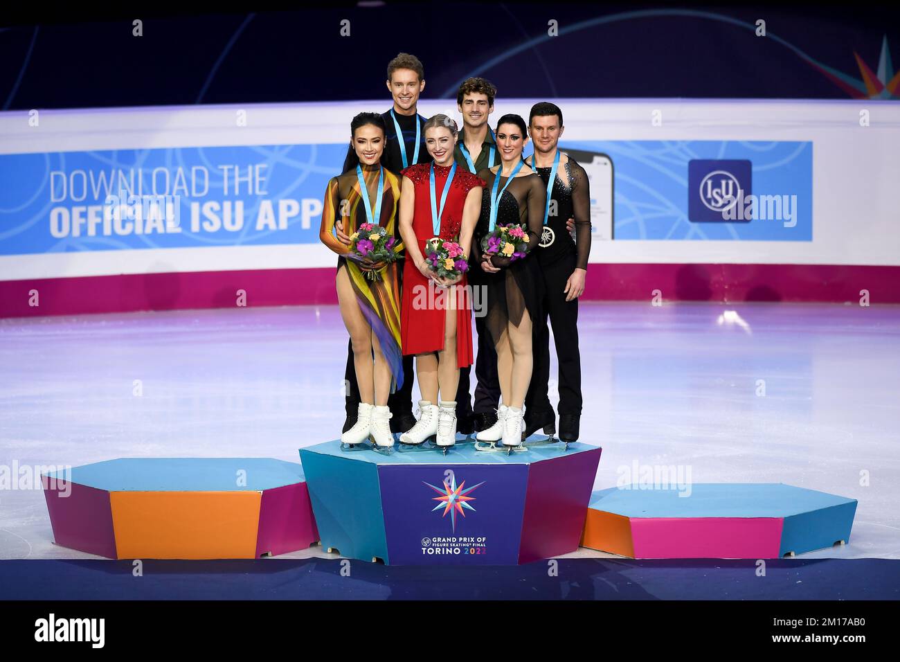 Turin, Italy. 10 December 2022. Madison Chock, Evan Bates, Piper Gilles ...