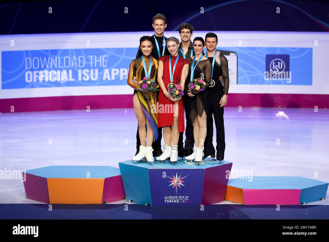 Turin, Italy. 10 December 2022. Madison Chock, Evan Bates, Piper Gilles ...