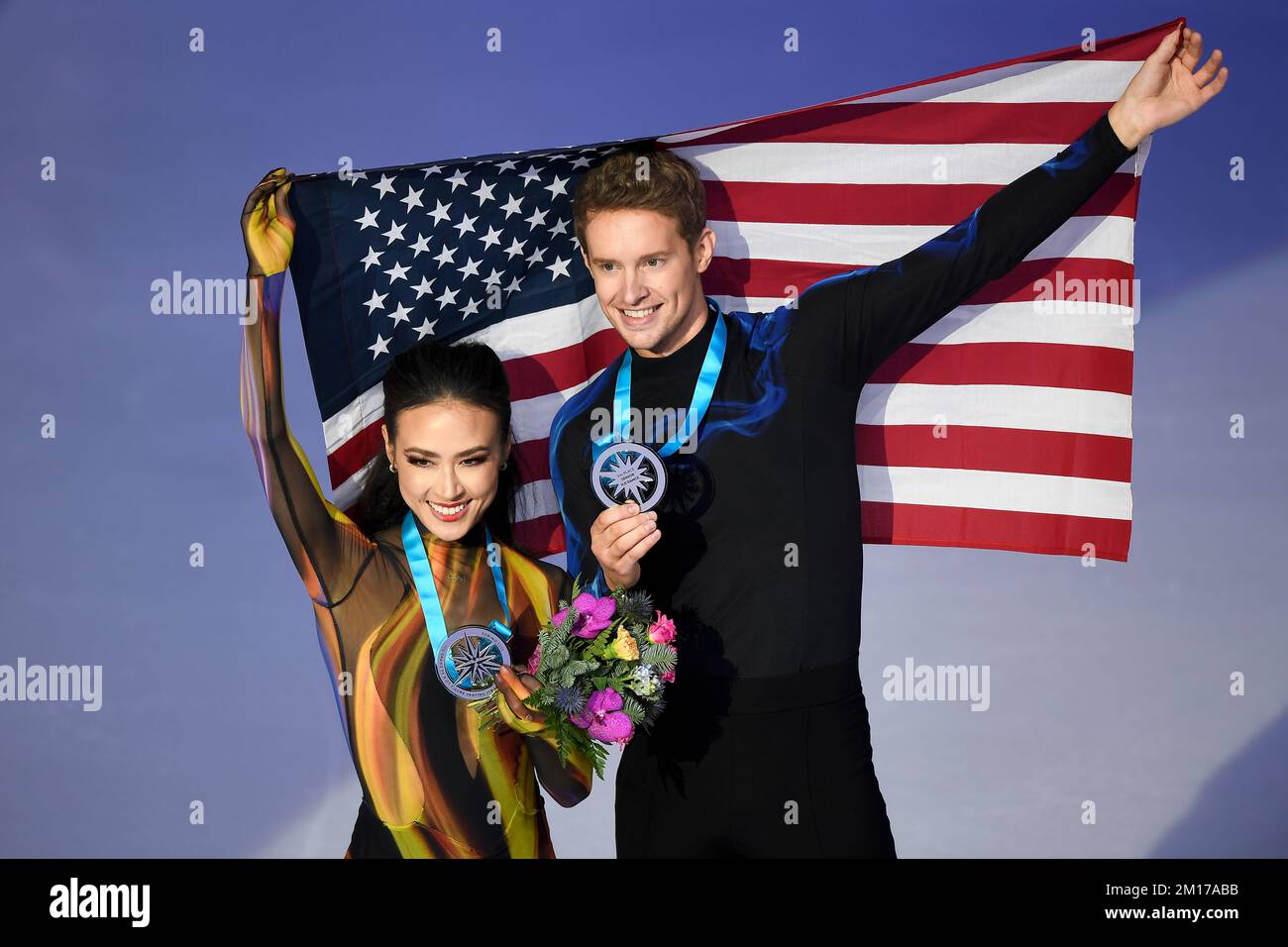 Turin, Italy. 10 December 2022. Madison Chock, Evan Bates of USA ...