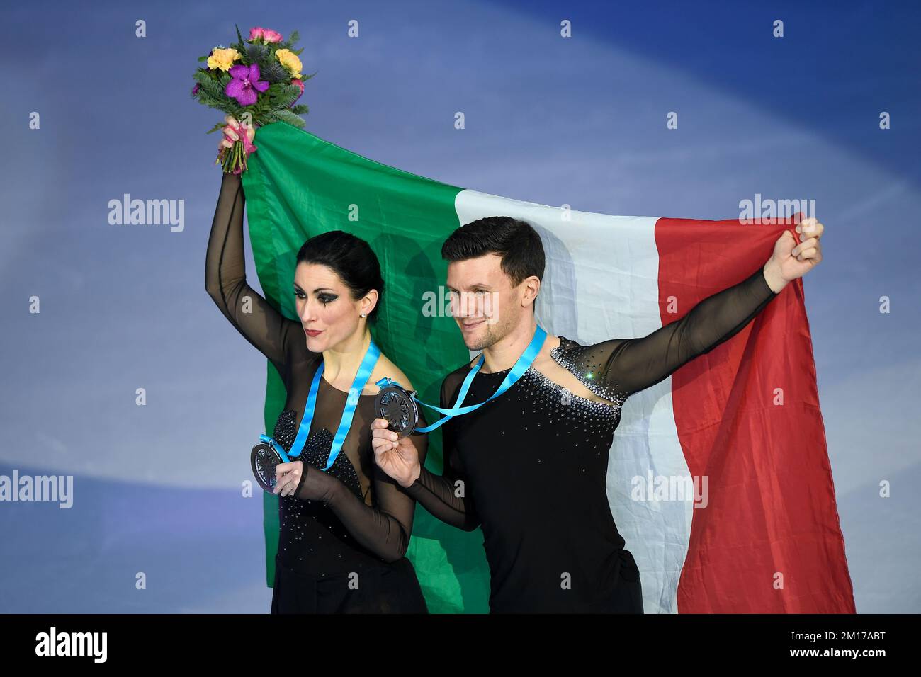Turin, Italy. 10 December 2022. Charlene Guignard, Marco Fabbri of ...