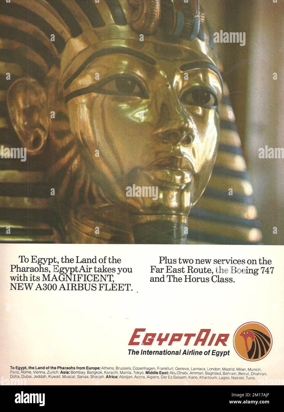 Egyptair Egypt Air vintage magazine advertisement Stock Photo - Alamy