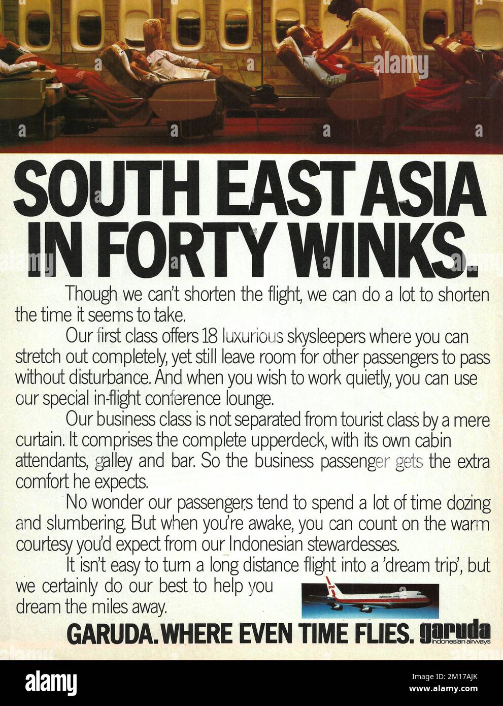 Garuda Indonesian airlines vintage magazine advertisement South East ...