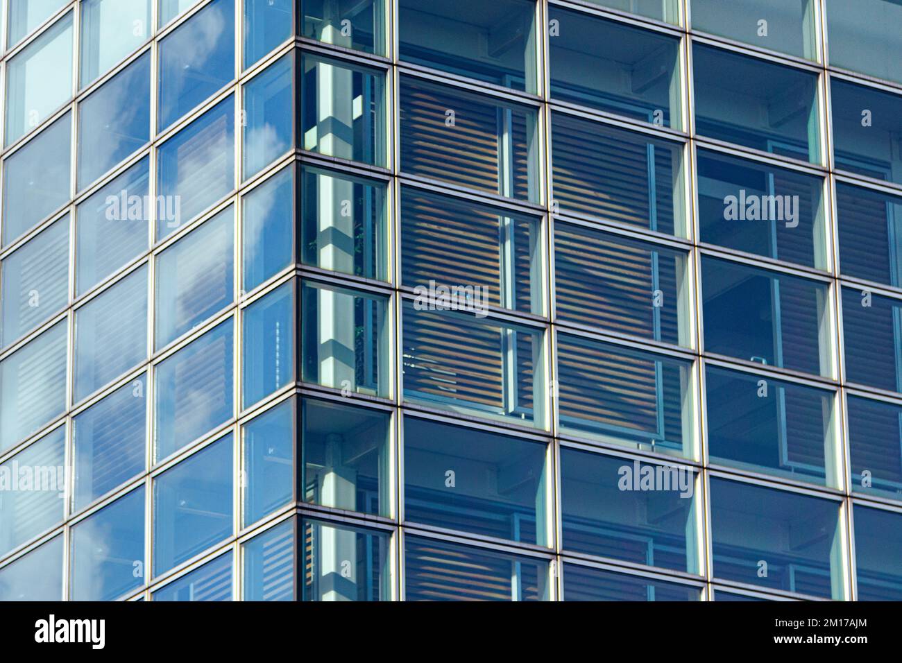 Windows of beautiful and modern building - bank, office or big ...