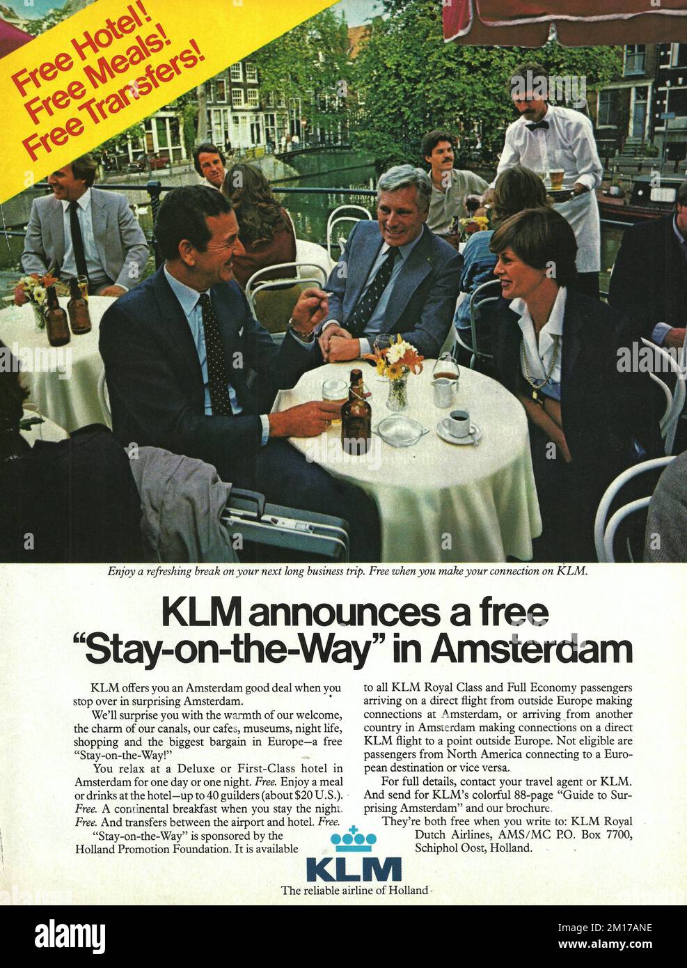 KLM vintage magazine advertisement Stock Photo - Alamy