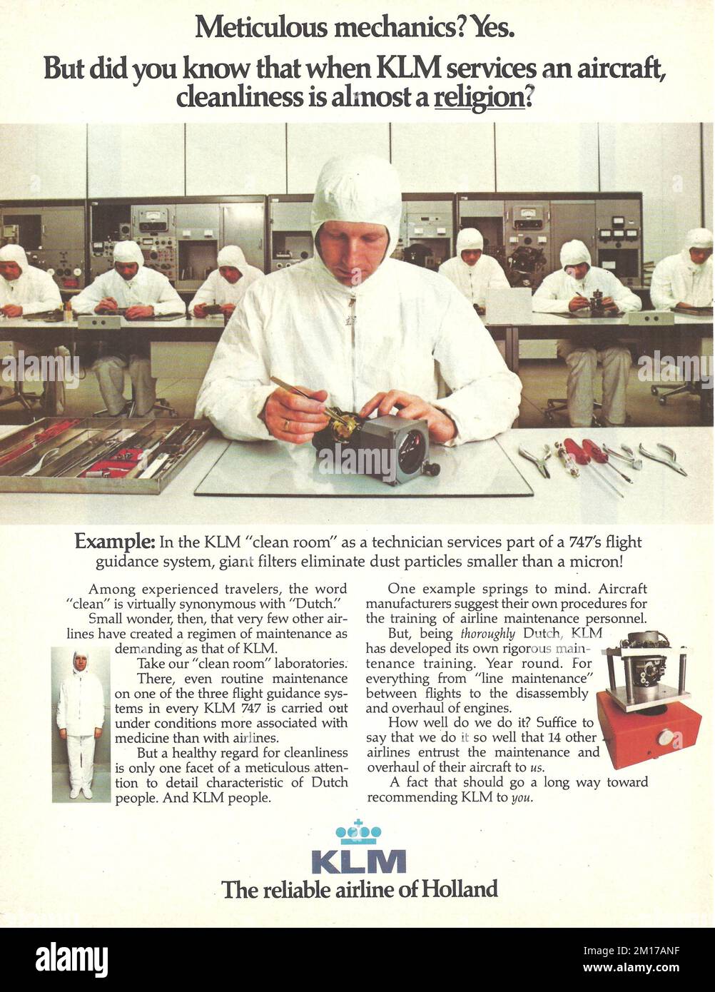 KLM vintage magazine advertisement Stock Photo - Alamy