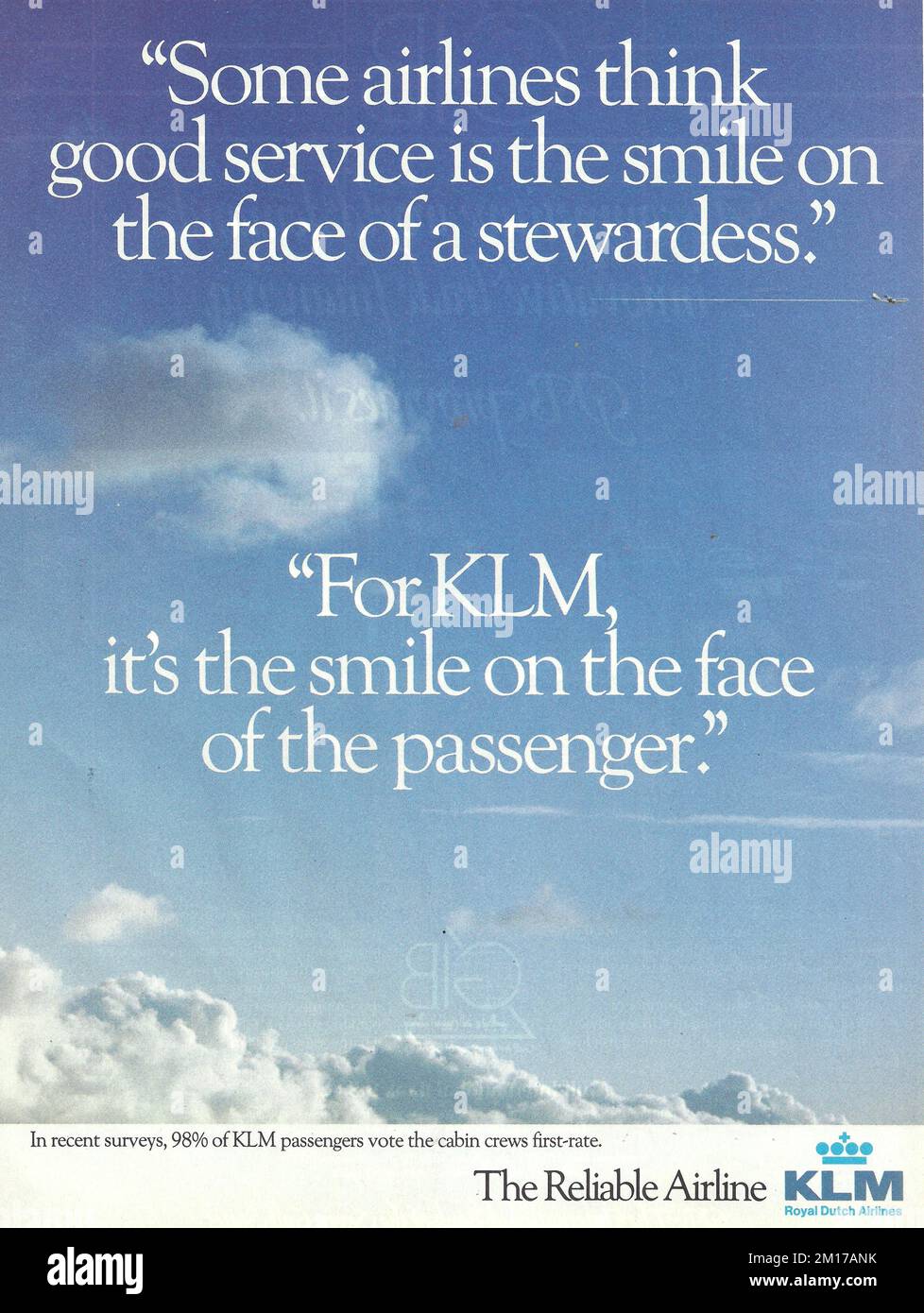 KLM vintage magazine advertisement Stock Photo - Alamy