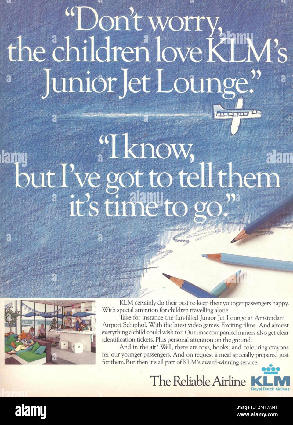 KLM vintage magazine advertisement Stock Photo - Alamy