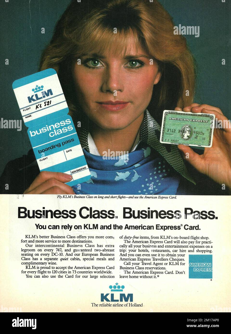 KLM vintage magazine advertisement Stock Photo - Alamy