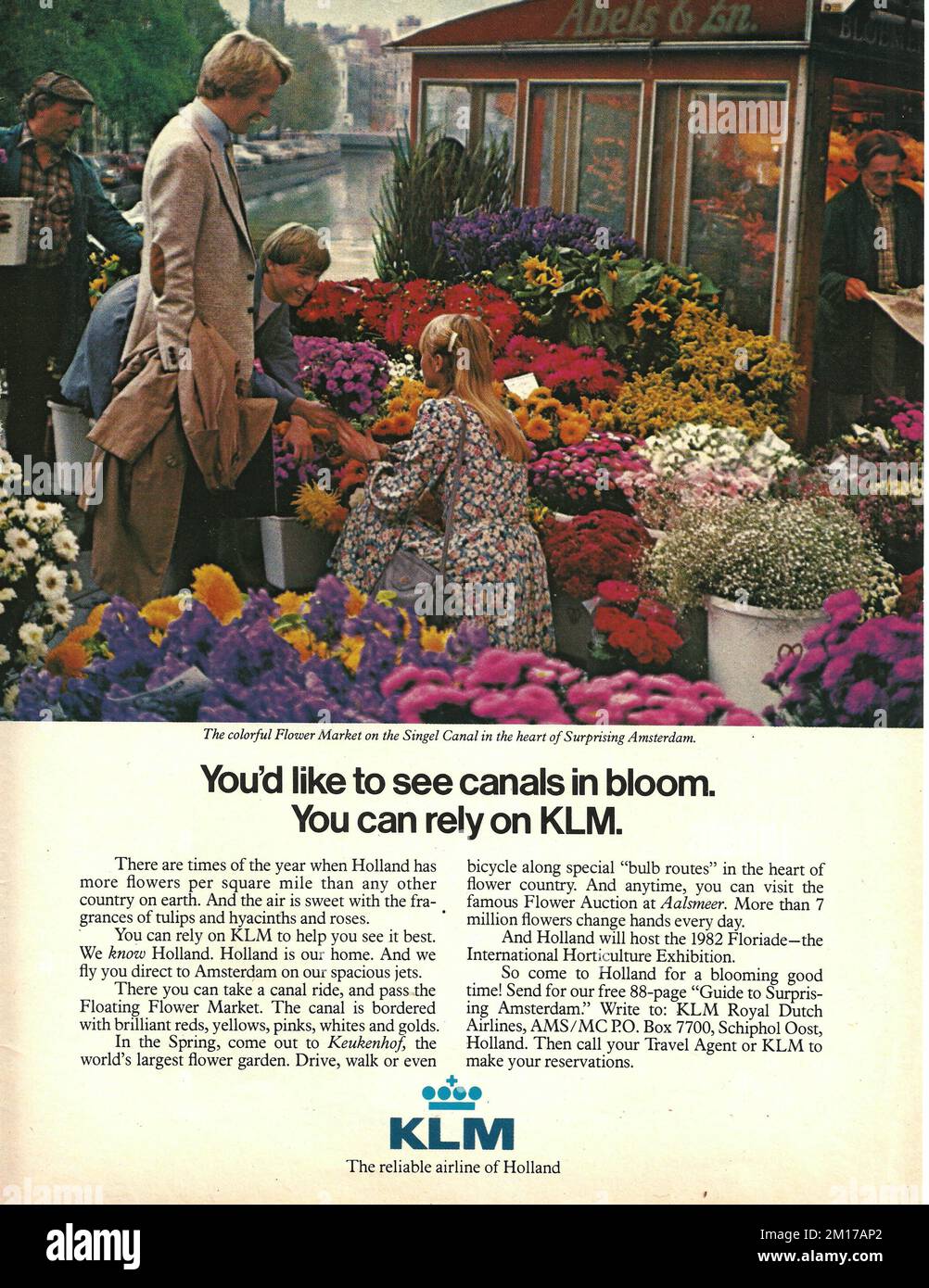 KLM vintage magazine advertisement Stock Photo - Alamy