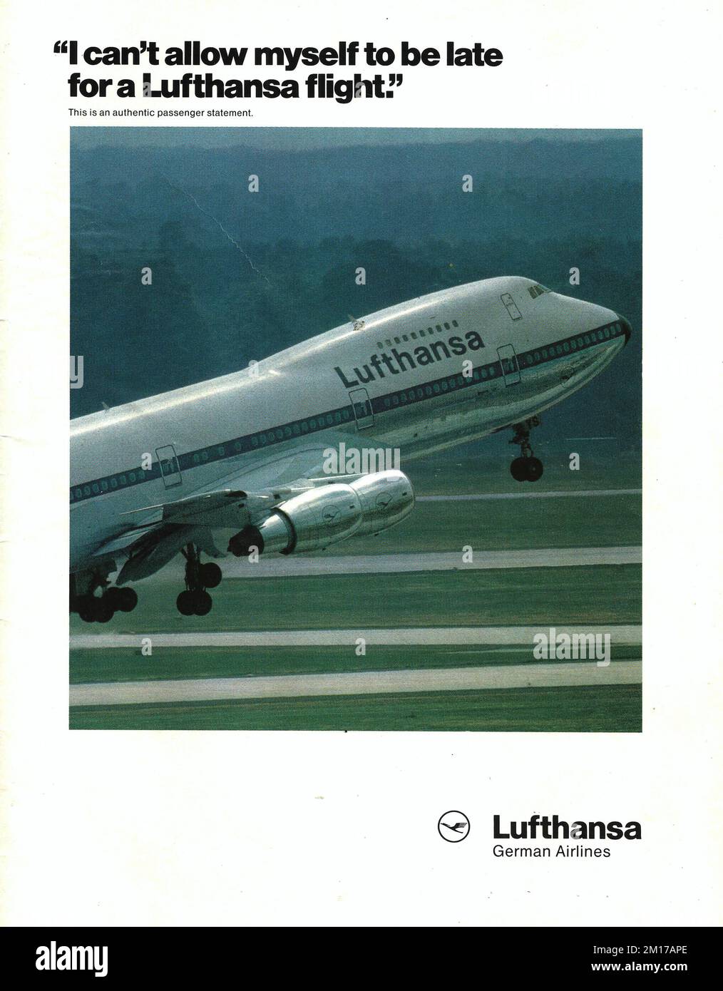 Lufthansa vintage magazine advertisement Stock Photo - Alamy