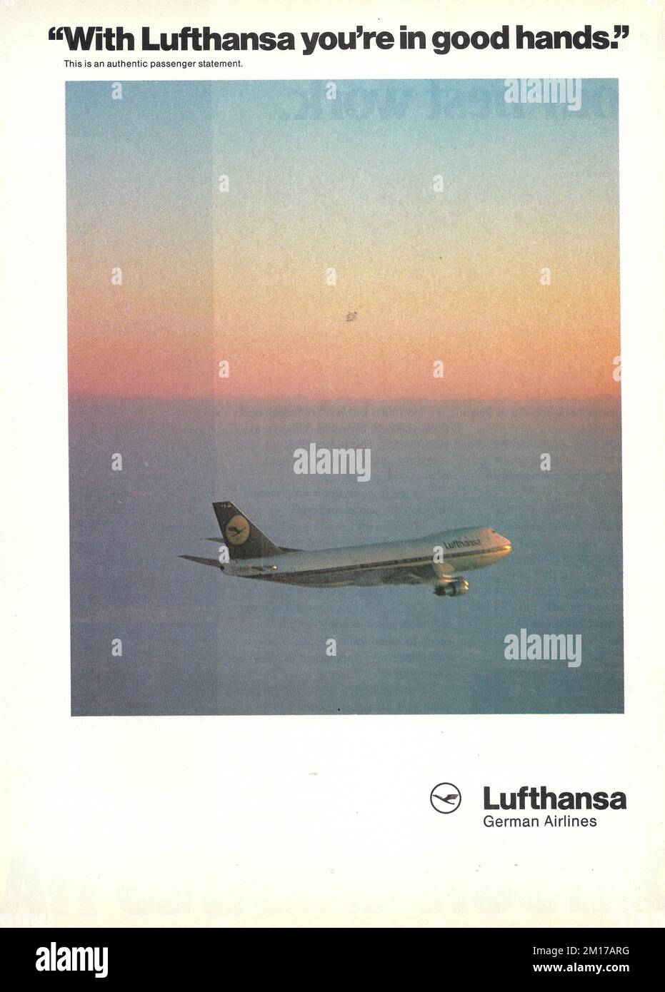 Lufthansa vintage magazine advertisement Stock Photo - Alamy
