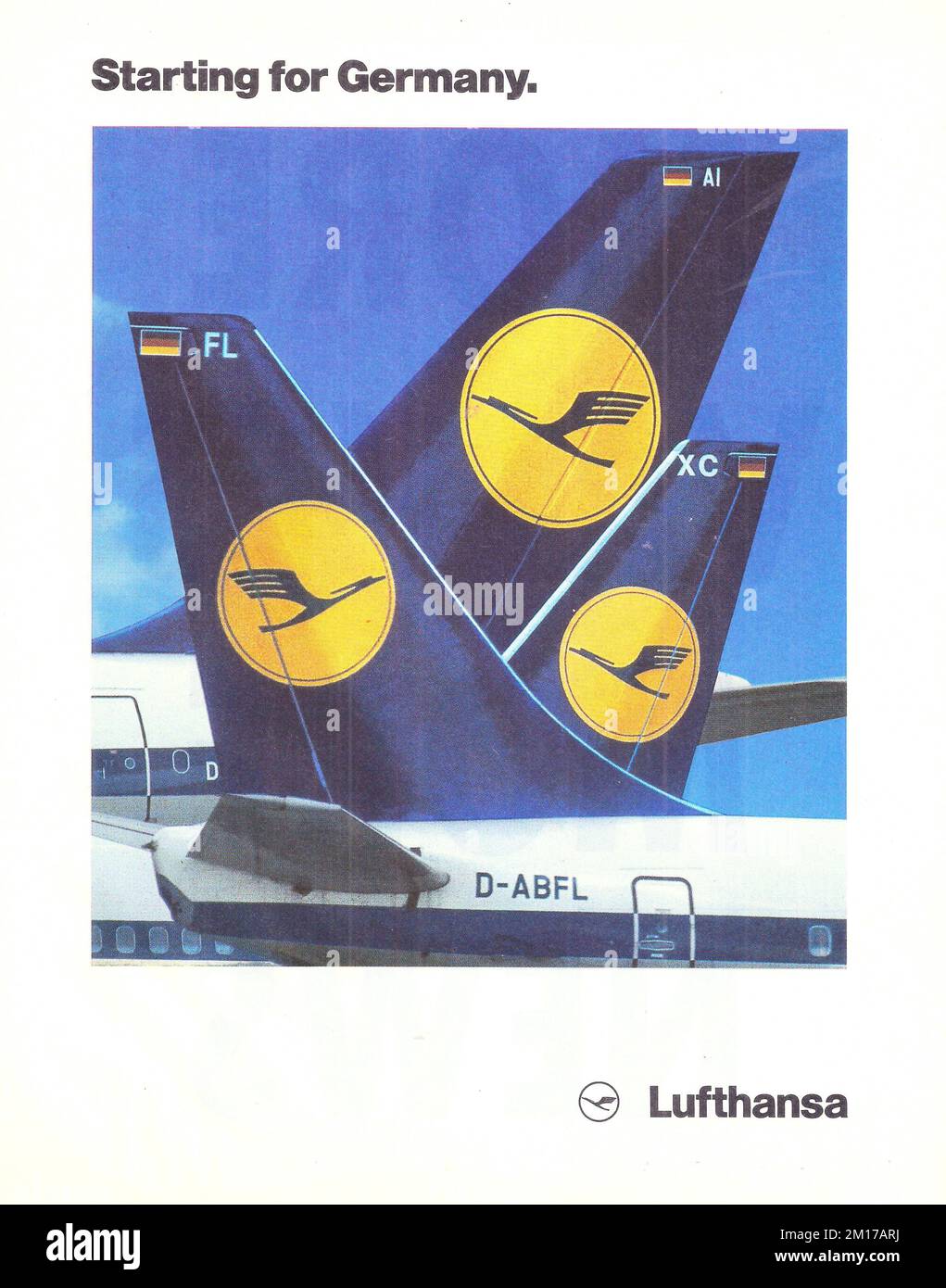 Lufthansa vintage magazine advertisement Stock Photo - Alamy