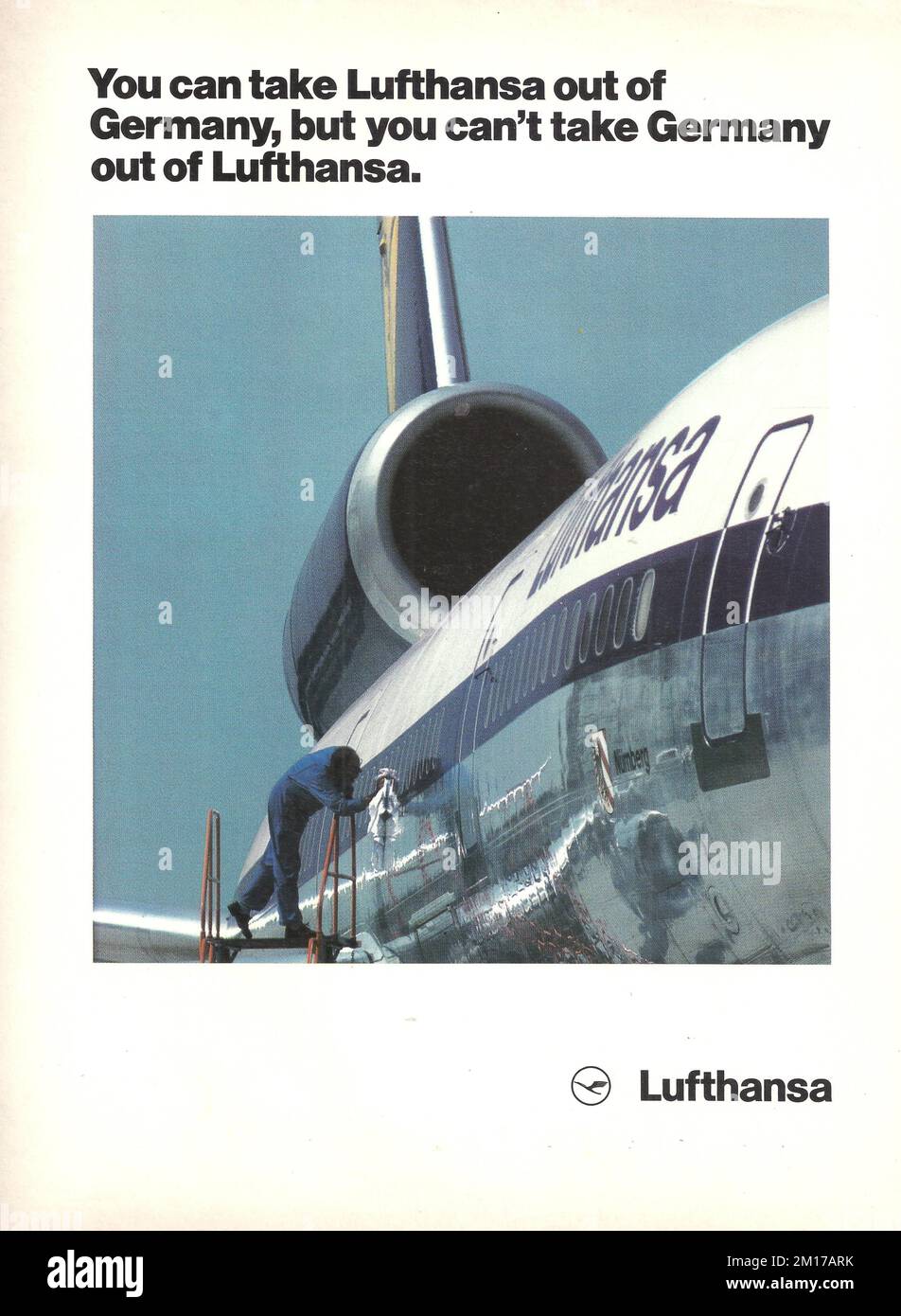 Lufthansa vintage magazine advertisement Stock Photo - Alamy