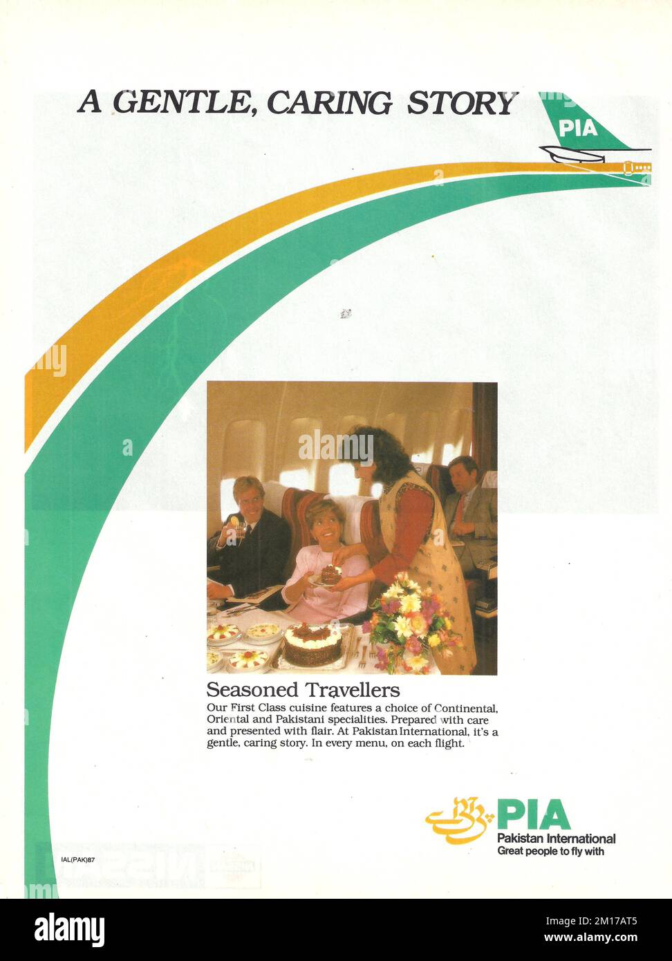 Pakistan International PIA vintage magazine advertisement Stock Photo ...