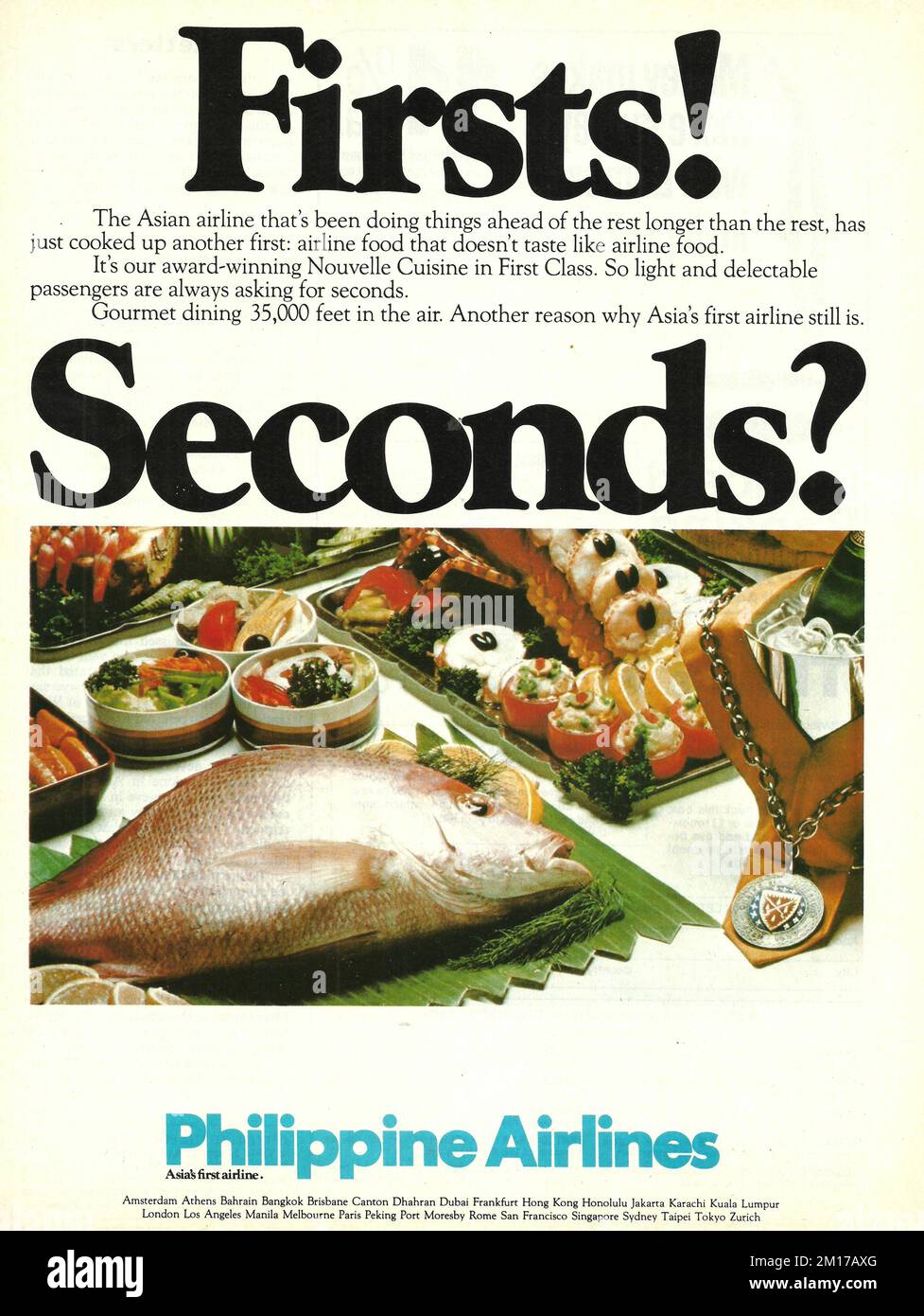 Philippine airlines vintage magazine advertisement Stock Photo - Alamy